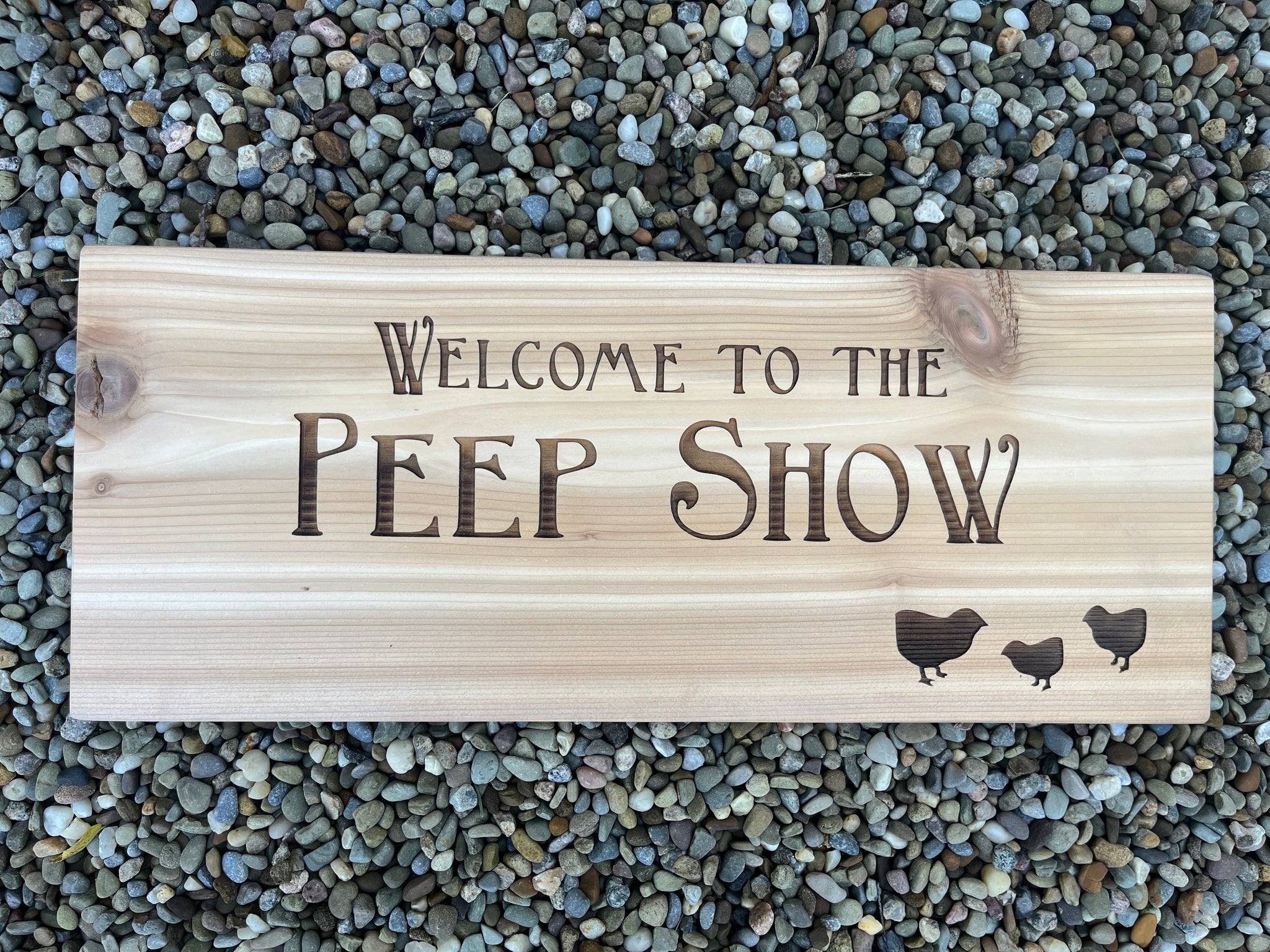 Welcome to the Peep Show Wooden Sign – Cutest Coops, LLC.